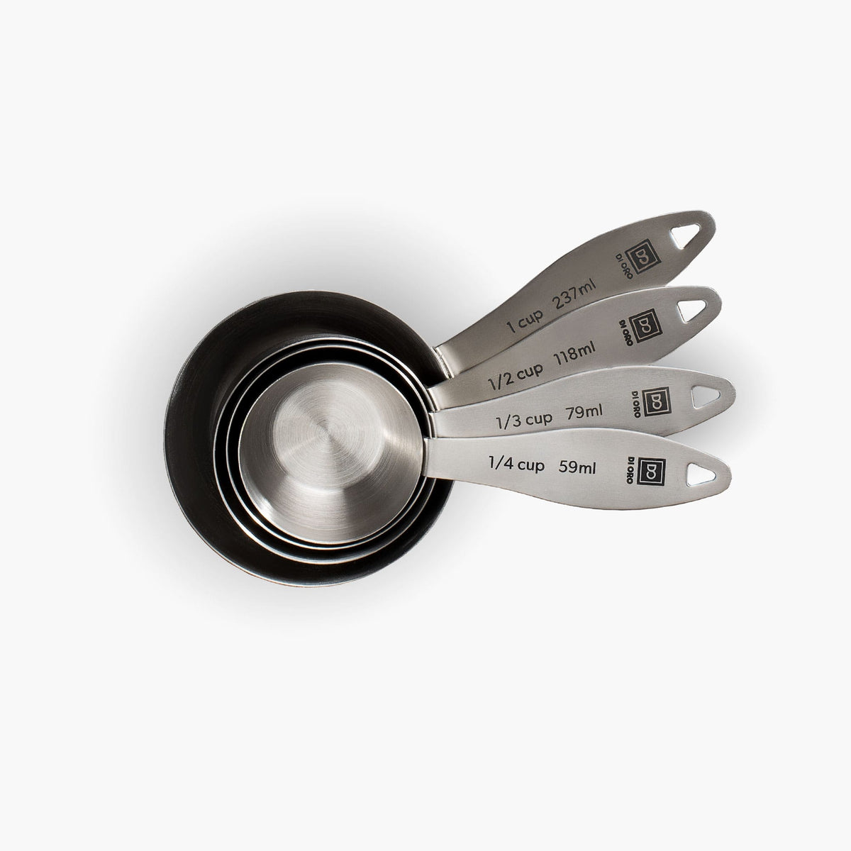 4-Piece 18/8 Stainless Steel Measuring Cup Set– DI ORO