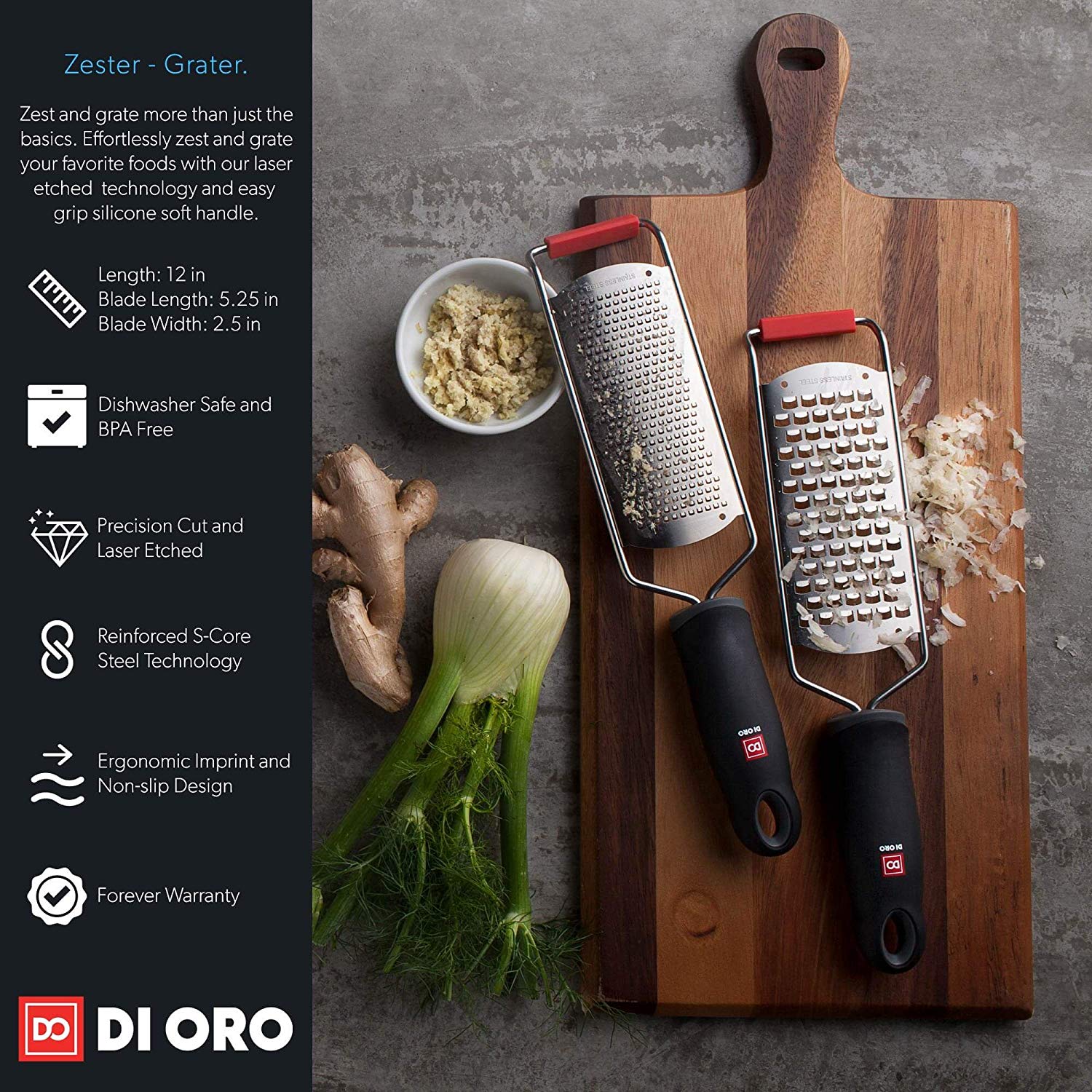 Lemon Grater and Zester Set– DI ORO
